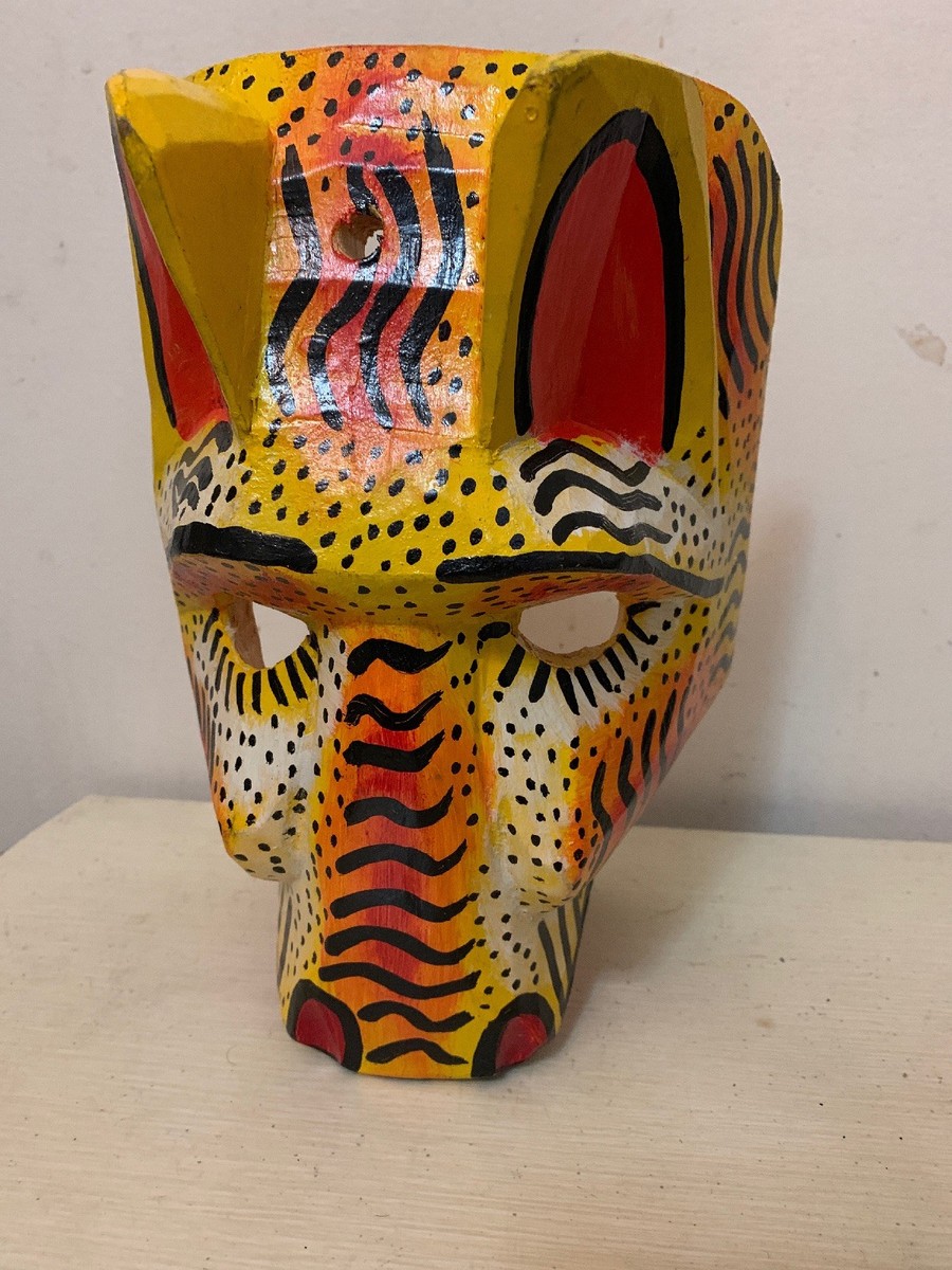 Guatemalan Maya Jaguar Maskhandcarved By Guatemayahandcrafts