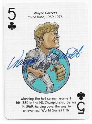 WAYNE GARRETT Autographed Signed Herodecks Baseball card New York Mets ...