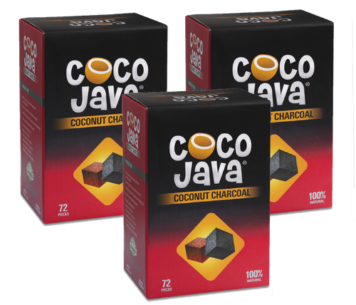 3 PACK 216 PCS Coco Java Natural Coconut Hookah Charcoal Shish 216 PCS ...