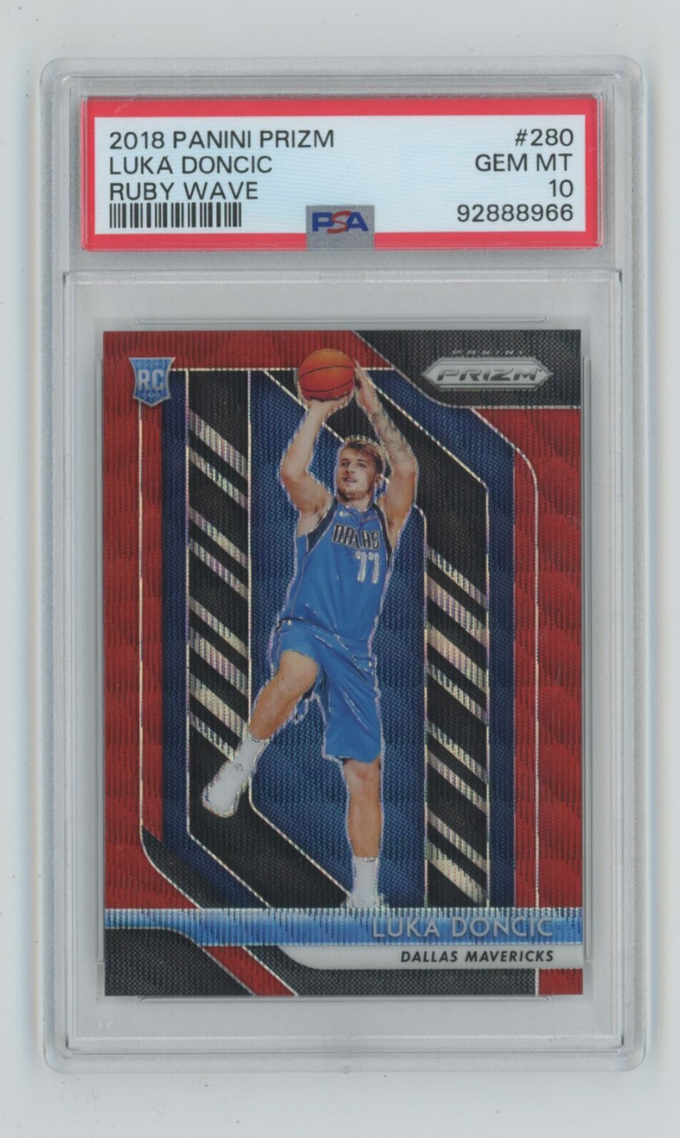 Luka Doncic 2018 Prizm #280 Ruby Wave Price Guide - Sports Card Investor
