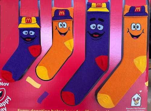 McDonalds Unisex Adults/Kids Hamburglar, Grimace & McNugget Socks ...