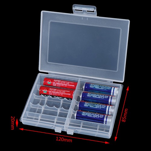 Useful 1x Hard Plastic Battery Case Box Holder Storage for 10 AA/AAA ...