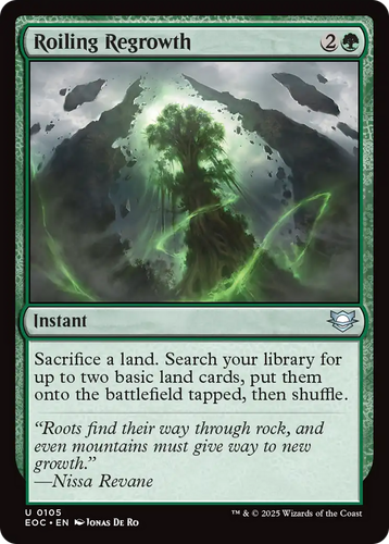 Roiling Regrowth #105 | NM | Edge of Eternities Commander EOC Magic MTG ...