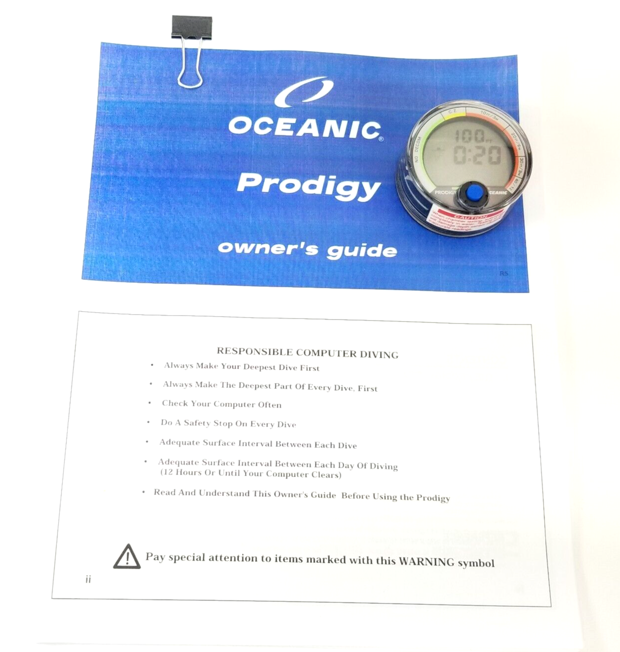 Oceanic Prodigy Scuba Dive Computer Puck Module with Manual #4040 ...