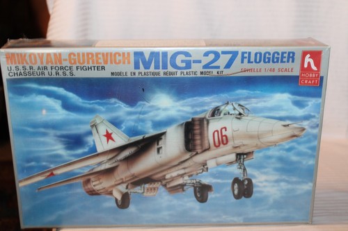 1/48 Scale Hobby Craft, MIG-27 Flogger USSR Fighter Kit #1592 BN Sealed ...