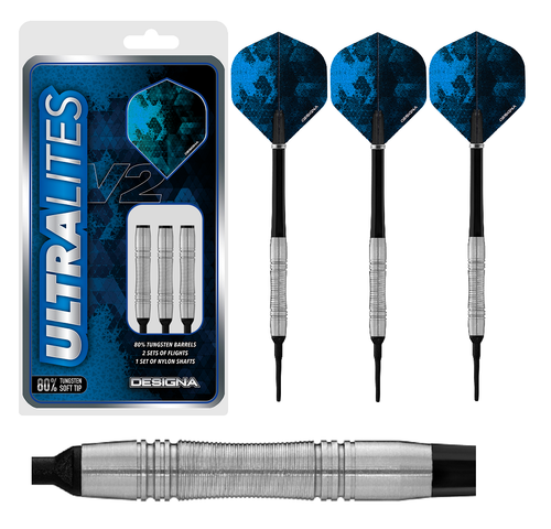 Designa Darts - Ultralites V2 M4 Scallop Grip 14g 16g (Soft Dart ...