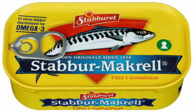 Norwegian Stabburet "Makrell i tomat" - Mackerel in tomato sauce. 125 ...