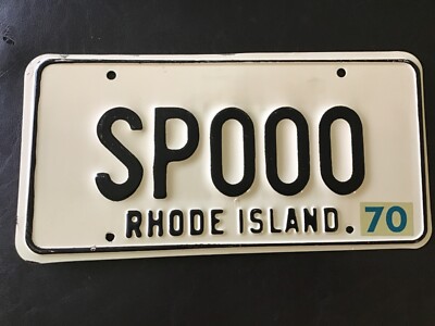 1970 Rhode Island SAMPLE License Plate Tag | eBay