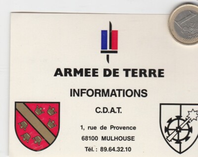 AUTOCOLLANTS. Militaire. ARMEE de TERRE. Informations. CDAT Mulhouse | eBay