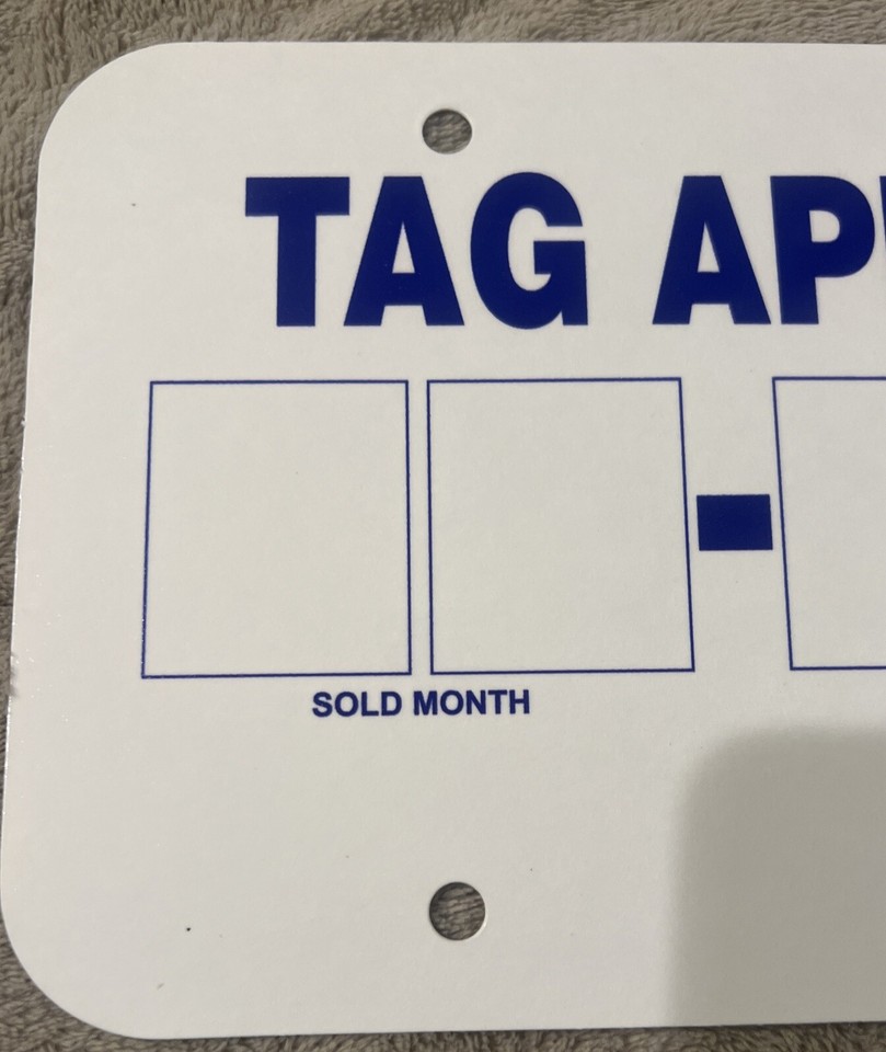 License Plate-30 Day Temporary Tag Replacement. Tag Applied For | eBay