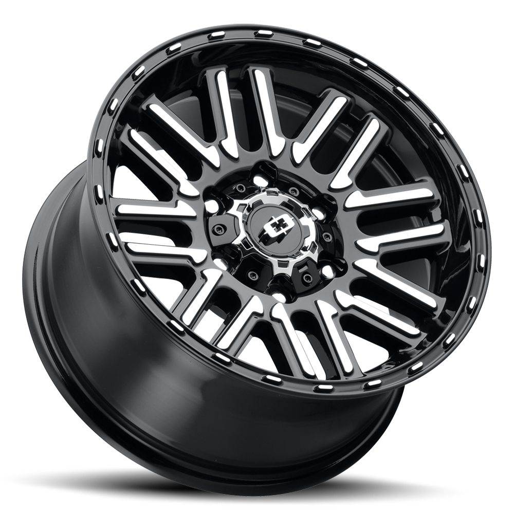 Set 4 15" Vision Off Road 348 Nexus Gloss Black Machined 5x4.5 Wheels ...