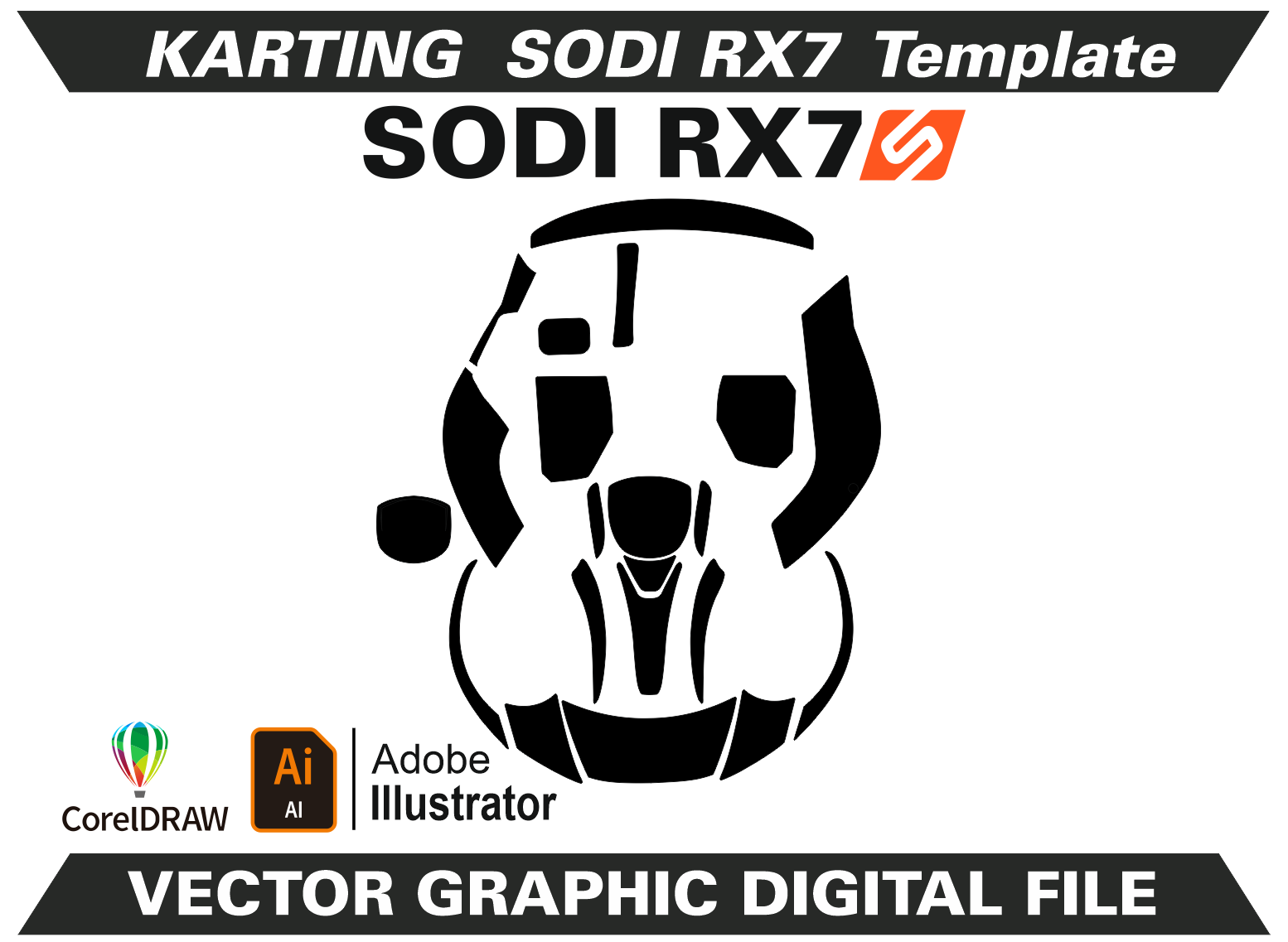 Karting SODI RX7 Templates Vector Format AI EPS CDR K28 | eBay