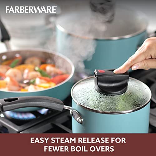 Farberware Smart Control Nonstick Cookware Pots and Pans Set, 14 Piece ...