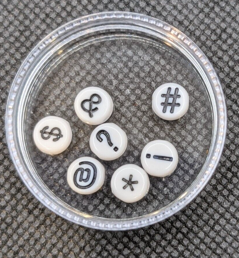 7 Beads Letter Alphabet DIY SWEAR CUSS $ & @ * # ! ? | eBay