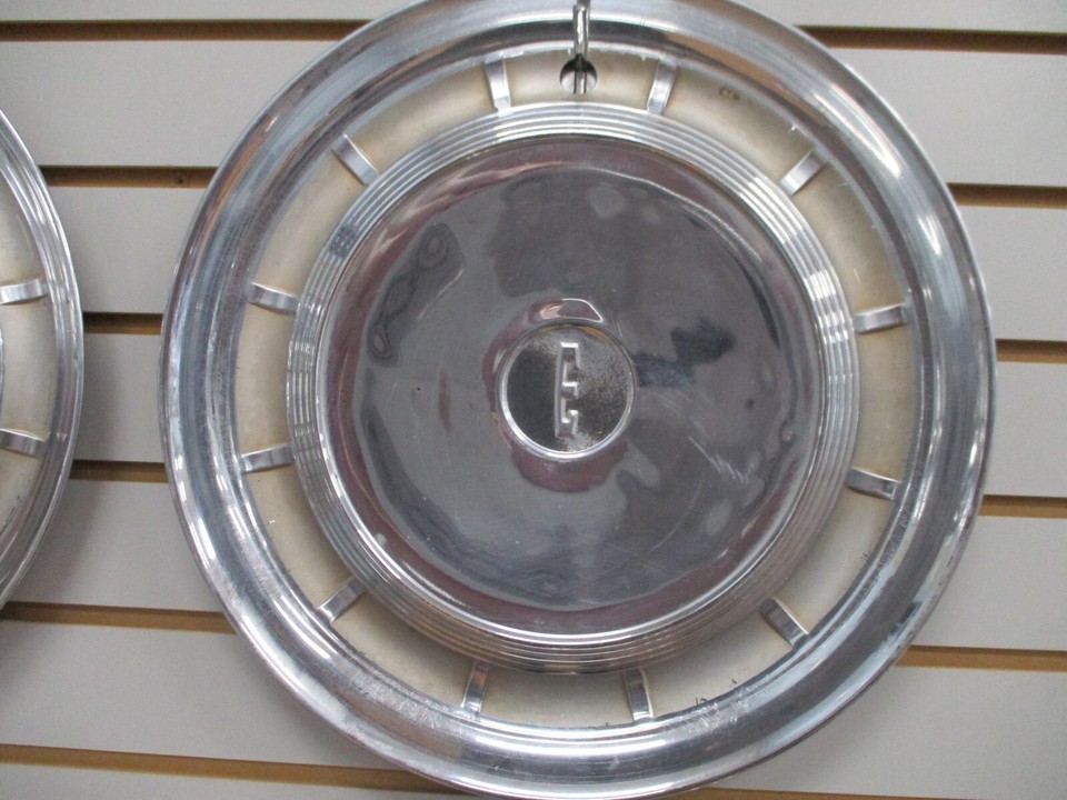 1959 1960 EDSEL CORSAIR RANGER VILLAGE Wheel Covers Hubcaps OEM SET 59 ...