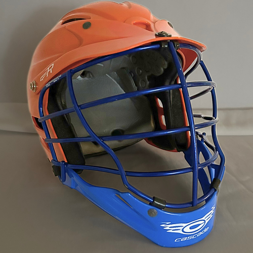 Cascade CPX-R Lacrosse Sport Helmet Orange & Blue 21.25"- 24" Head ...