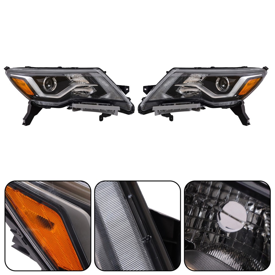 For Nissan Pathfinder 2017-2020 Headlights Halogen LED DRL Headlamps ...