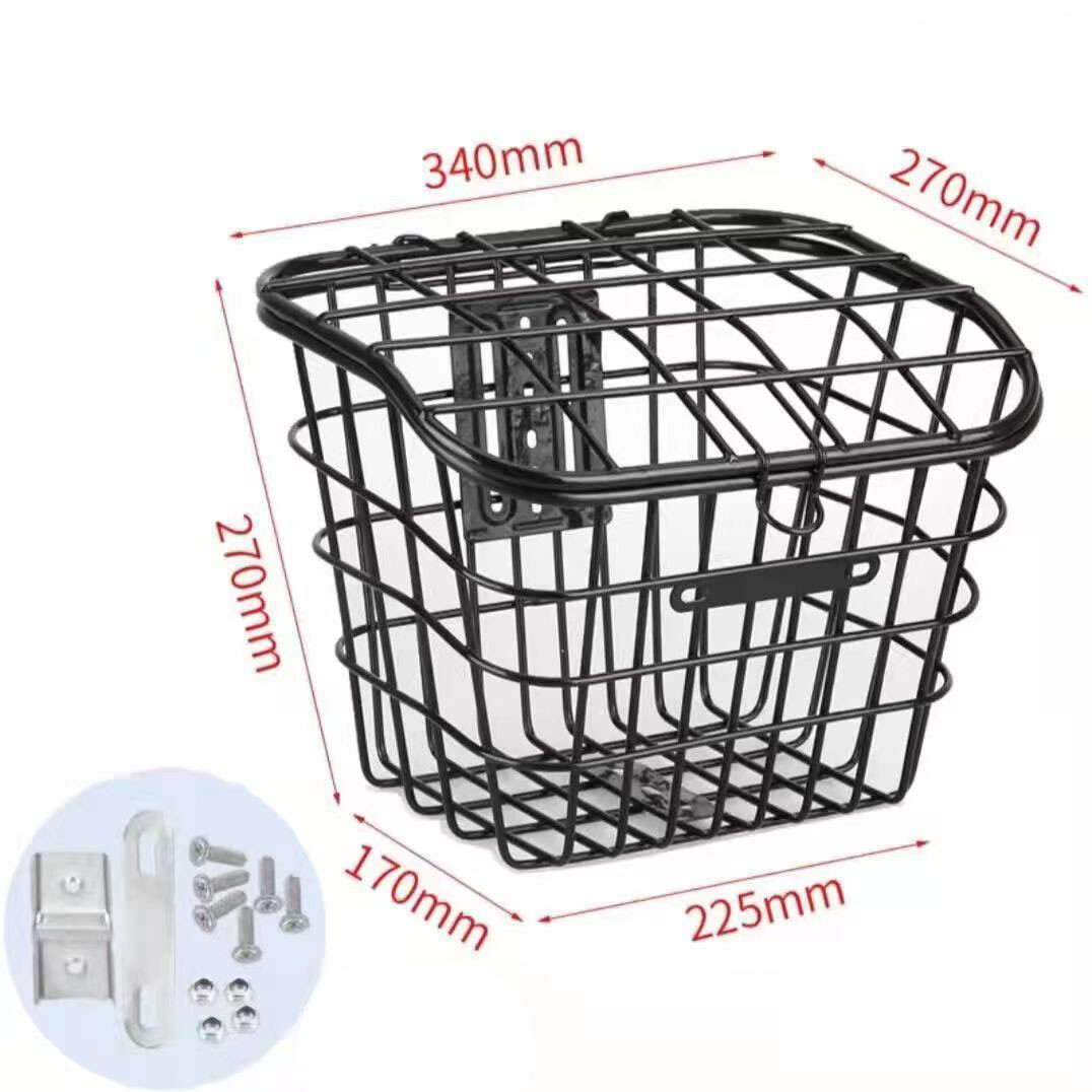 Electric Bike Basket with Cover Hanging Cycling Baskets Bicycle Basket ...
