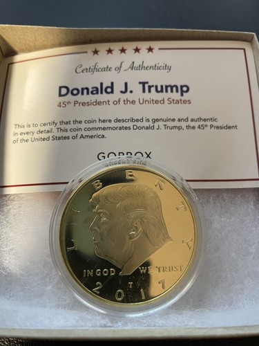 Donald Trump Gold Coin, Gold Plated Collectable Coin and Case Included ...