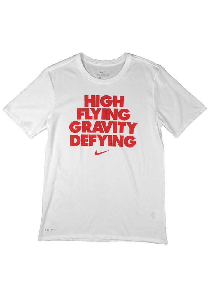 Nike Boys Dri-Fit High Flying Gravity Defying Graphic Shirt White/Red ...