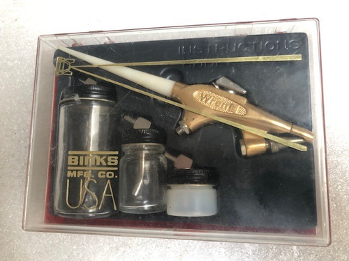 Vintage BINKS MFG CO Wren B Air Brush Paint Spray Gun w/ Bottles | eBay