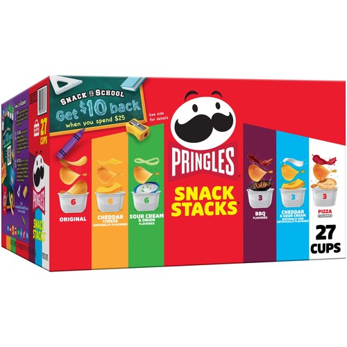 Pringles Snack Stacks Variety Pack Potato Crisps Chips, Lunch Snacks ...