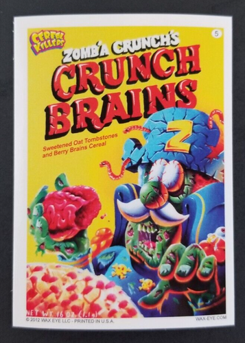 Cereal Killers 2012 Wax Eye Card #5 Zombie Captain Crunch Brains | eBay