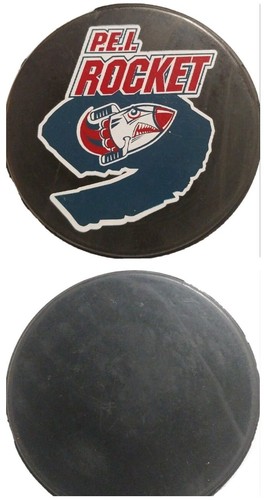 P.E.I. ROCKET OFFICIAL LHJMQ HOCKEY PUCK LINDSAY MFG. MADE IN 🇨🇦 | eBay