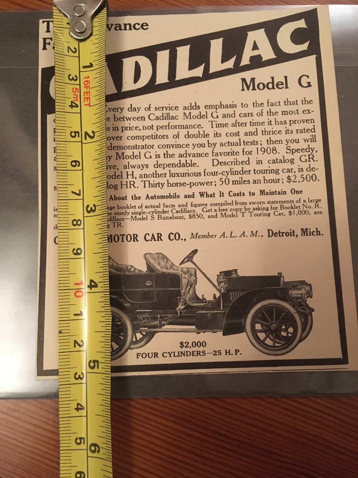 Vintage AD 1908 CADILLAC MODEL G Car Automotive Advertising Rare! | eBay