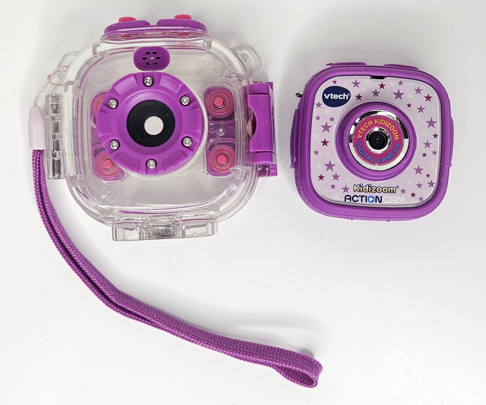 VTech KidiZoom Action Cam With Waterproof Case Pink Purple | eBay