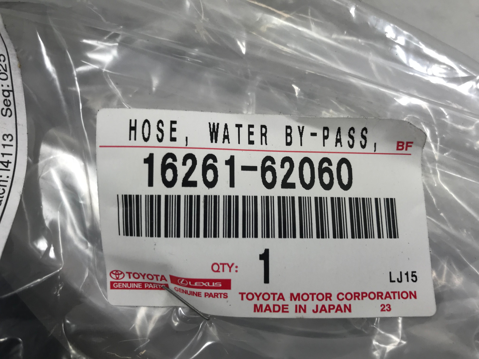 Toyota OEM 1996-2004 Tacoma 3.4L-V6 Radiator Bypass Hose 16261-62060 ...
