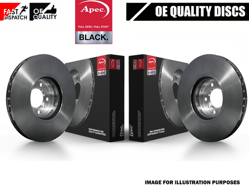 1X APEC BLACK REAR LEFT BRAKE DISC FOR BMW 2 3 4 SERIES | eBay