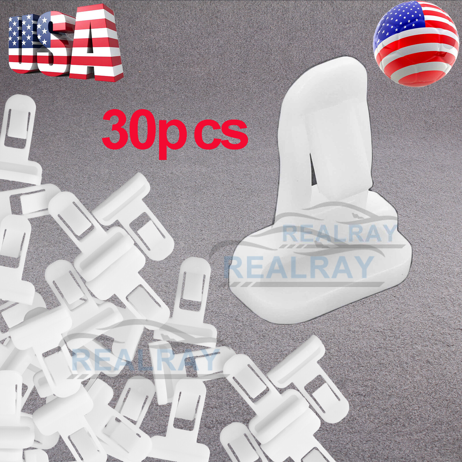 30pcs Front & Rear Spoiler Moulding Clips Bumper Retainer for Toyota ...