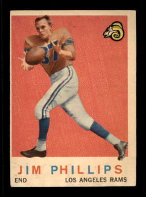 1959 Topps #142 Jim Phillips VGEX RC Rookie LA Rams 550269 | eBay