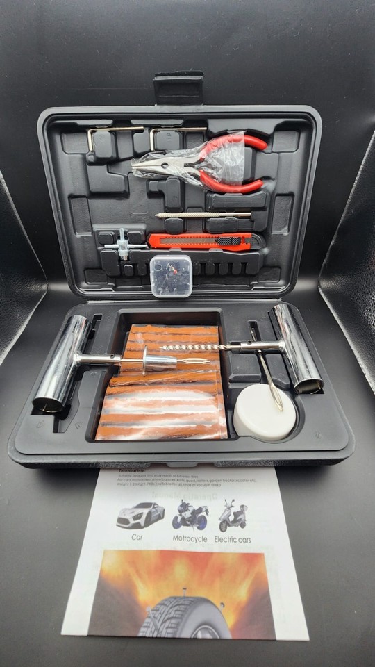 70PCS Tire Repair Kit, Heavy Duty Tire Plug Kit, Tire Patch Kit for Fix ...