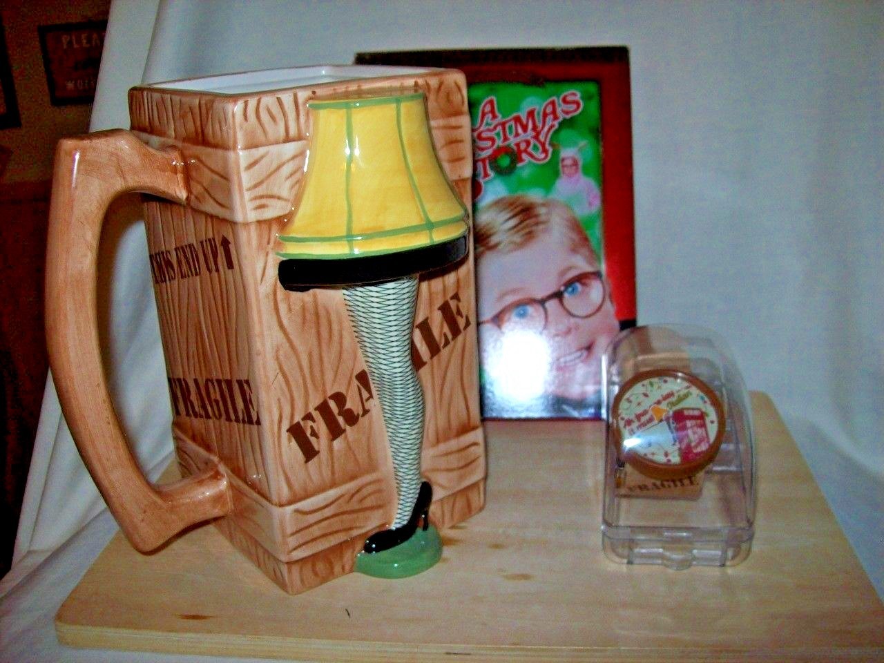 ICUP A Christmas Story Leg Lamp Crate Ceramic Mug Large Handled + Watch ...