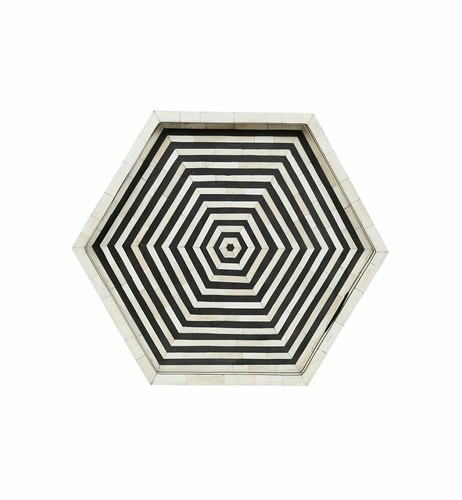 Hand Crafted Bone Inlay Tray Geometric Pattern | eBay
