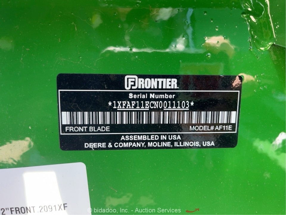 Frontier AF11E 72" John Deere Snow Removal Plow Blade Attachment ...