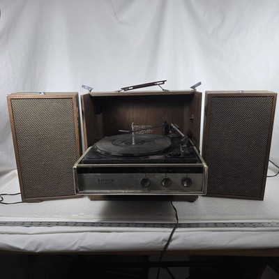 Vintage ZENITH Portable Turntable Record Player w Speakers Parts | eBay