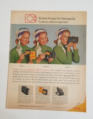 Vintage 1965 KODAK Instamatic Ephemera 60's Print Ad | eBay