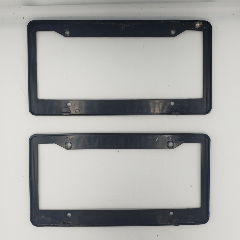 2x Fontana Sunrise Ford Black Plastic License Plate Frame Front And ...