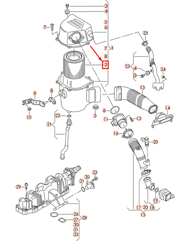 NEW AUDI A1 8X AIR FILTER ELEMENT 6R0129620A OEM NO IMPORT DUTIES TO 🇺🇸 ...