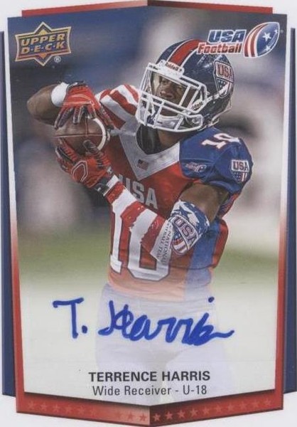 2015 Upper Deck USA Football - U-18 Autographs #94 Terrence Harris (AU ...
