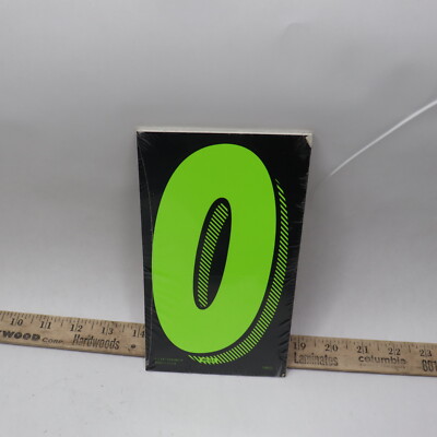 (12-Pk) E-Z Lettering Chartreuse Adhesive Number "0" 7-1/2" x 4-1/4" | eBay