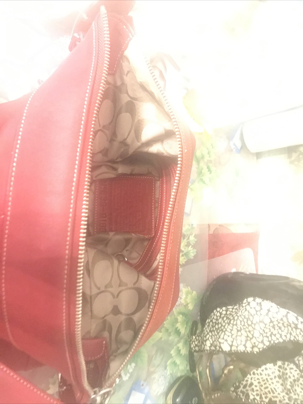 Vintage Coach 9188 Red Leather Legacy Slim Duffle Shoulder Bag | eBay