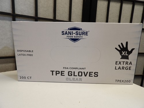 Sani-Sure TPE Extra Large Gloves Disposable Latex-Free TPEX200 Case ...
