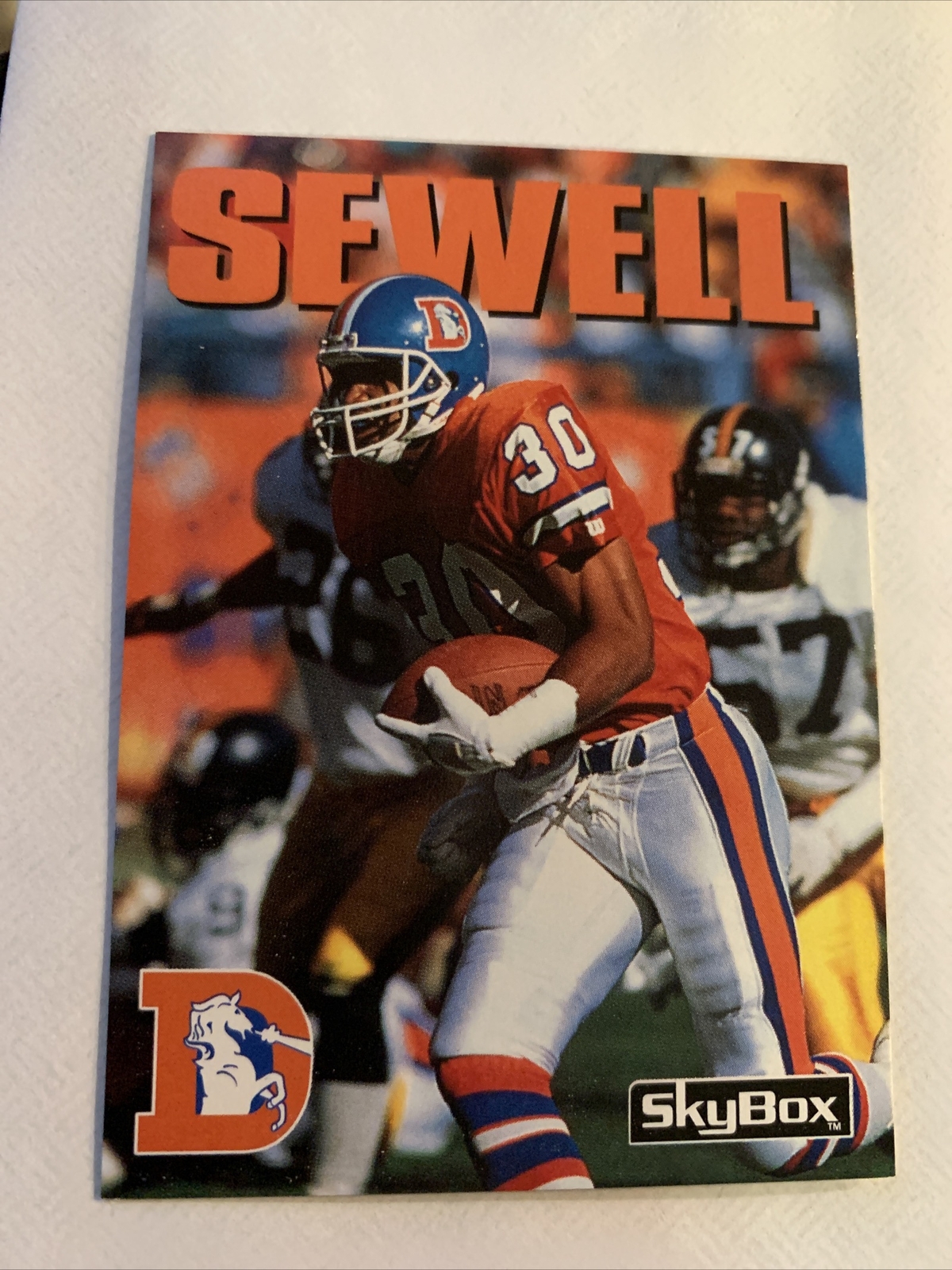 1992 SkyBox Football Card #23 Steve Sewell Denver Broncos NmMt Free ...