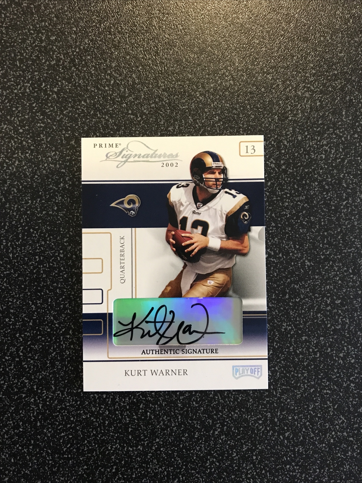 2002 Playoff Prime Signatures Kurt Warner Authentic Autograph Auto #076 ...