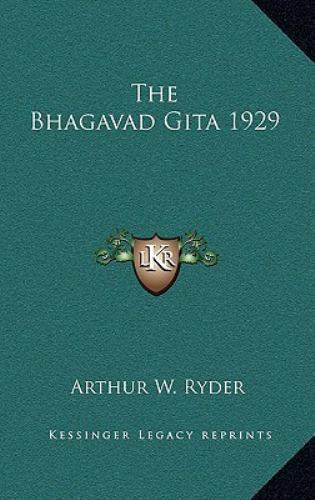 Bhagavad Gita 1929 by Arthur W. Ryder (2010, Hardcover) for sale online ...
