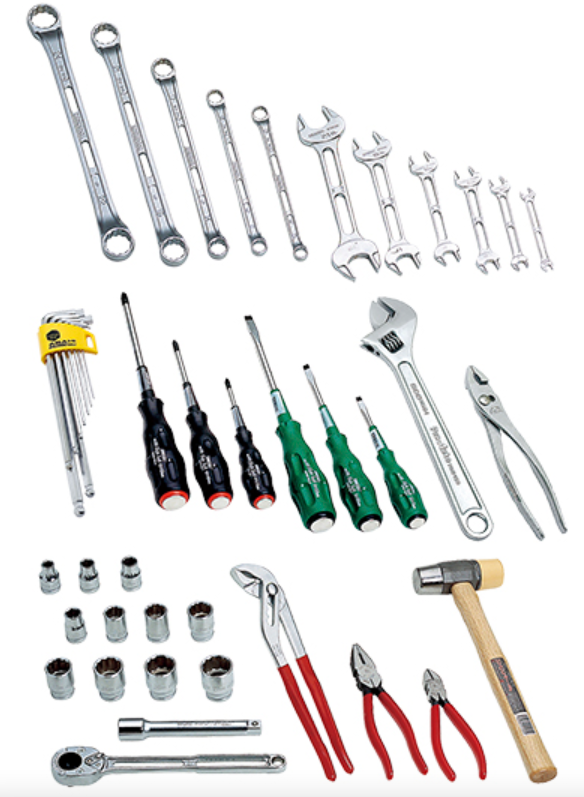 ASAHI TOOLS Tool Set TS3100 45-pc Set With Metal case 11.7kg Made in ...